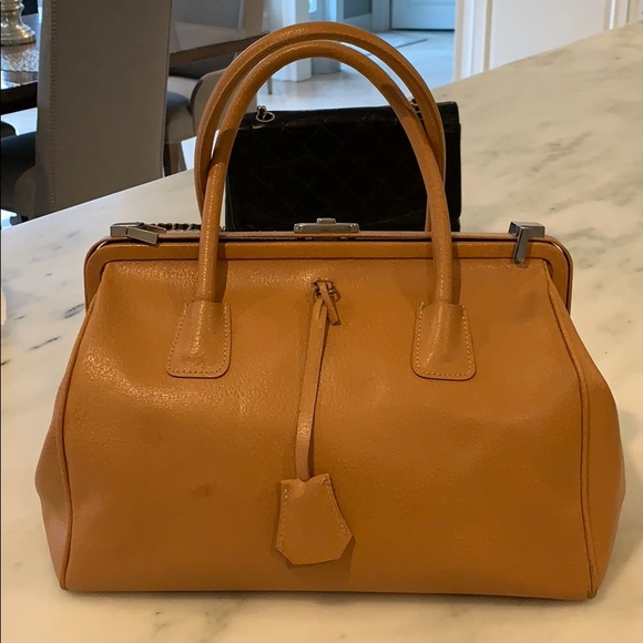 Michael Rome by Besozzi | Bags | Camel Italian Leather Satchel Bag ...